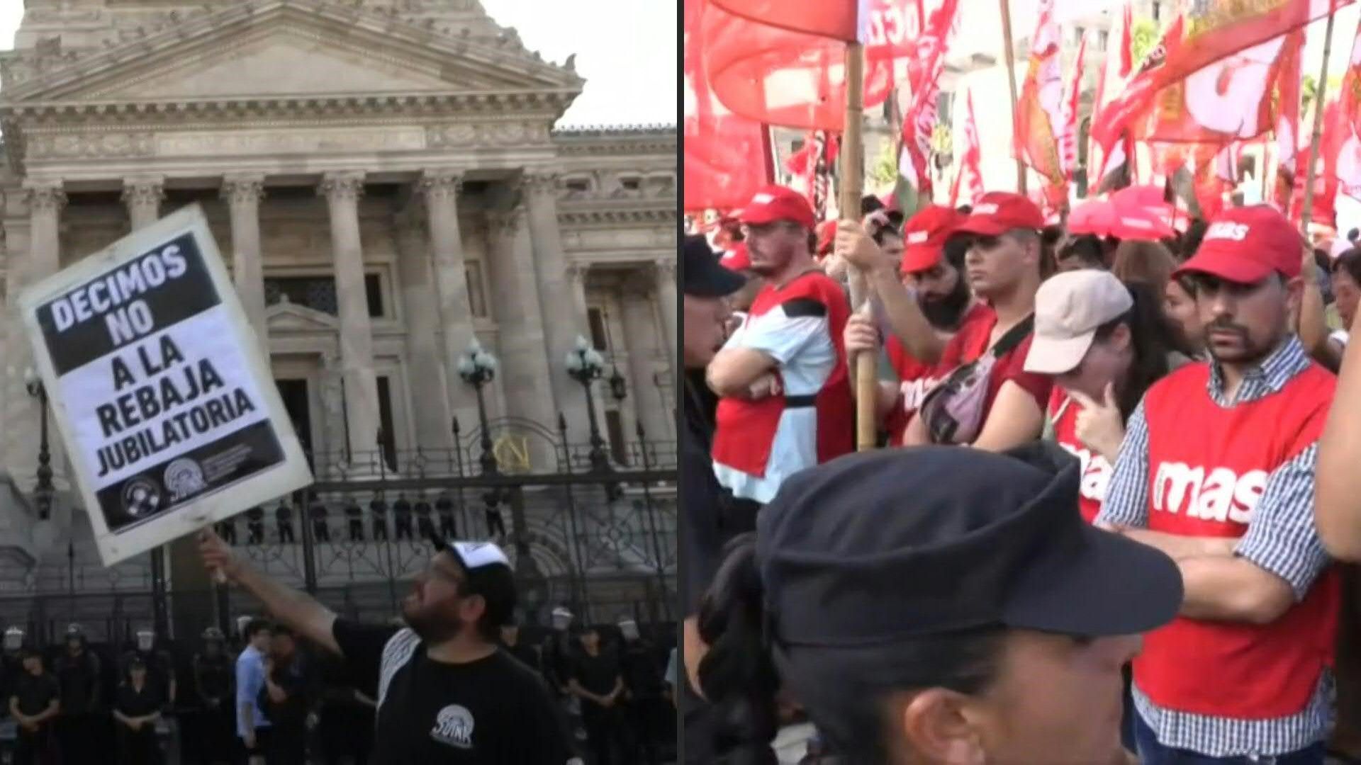 Argentines protest outside Congress as lawmakers debate Milei's reform ...
